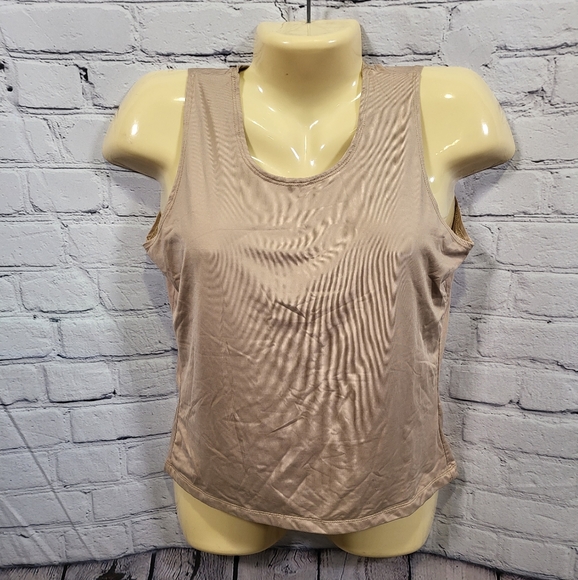 Boston Proper | Tops | Boston Proper Tan Nylon Tank Top | Poshmark